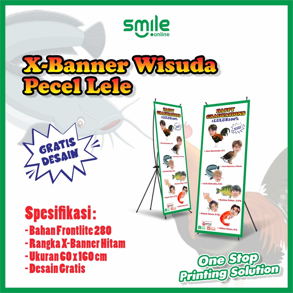 X CATFISH PECEL GRADUATION BANNER | Shopee Philippines