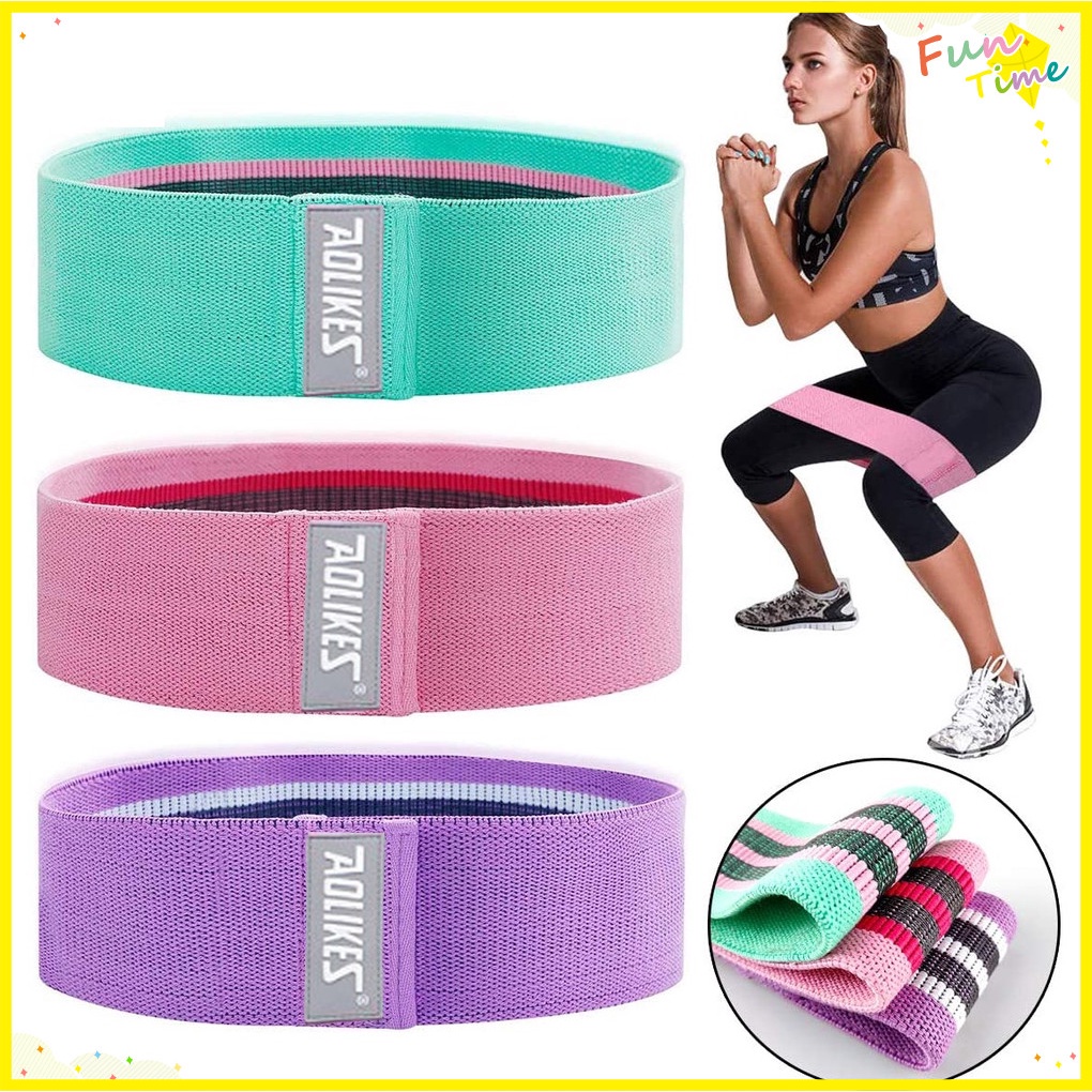 【Free bag】Yoga bands Anti-slip Resistance Band Hip Circle Durable Leg ...
