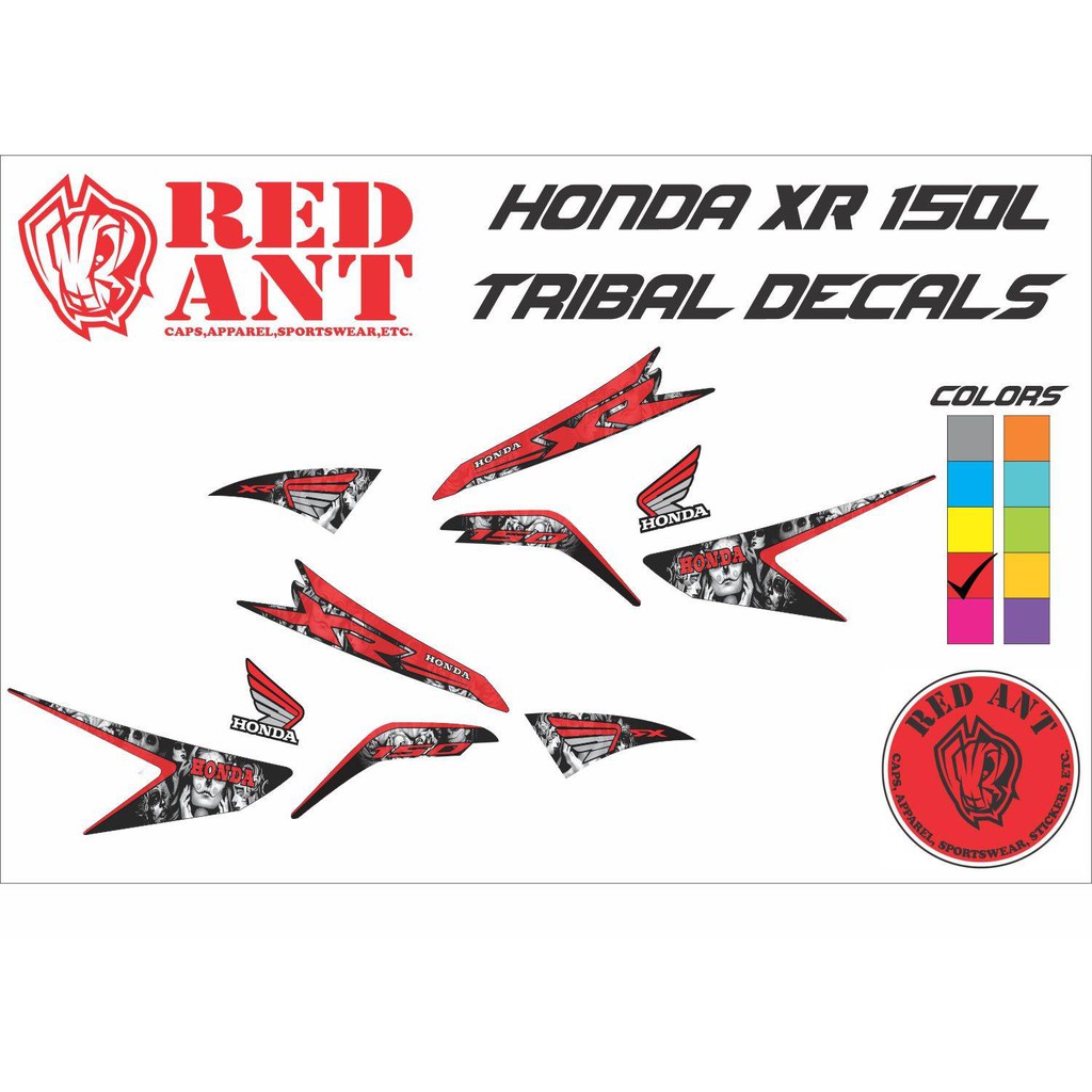 HONDA XR 150 STOCK GLOSSY DECALS | Shopee Philippines