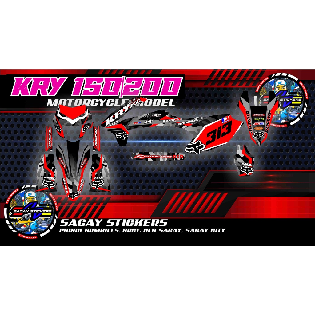 KRY 150/200 LAMINATED DECALS FREE RIM STICKERS | Shopee Philippines