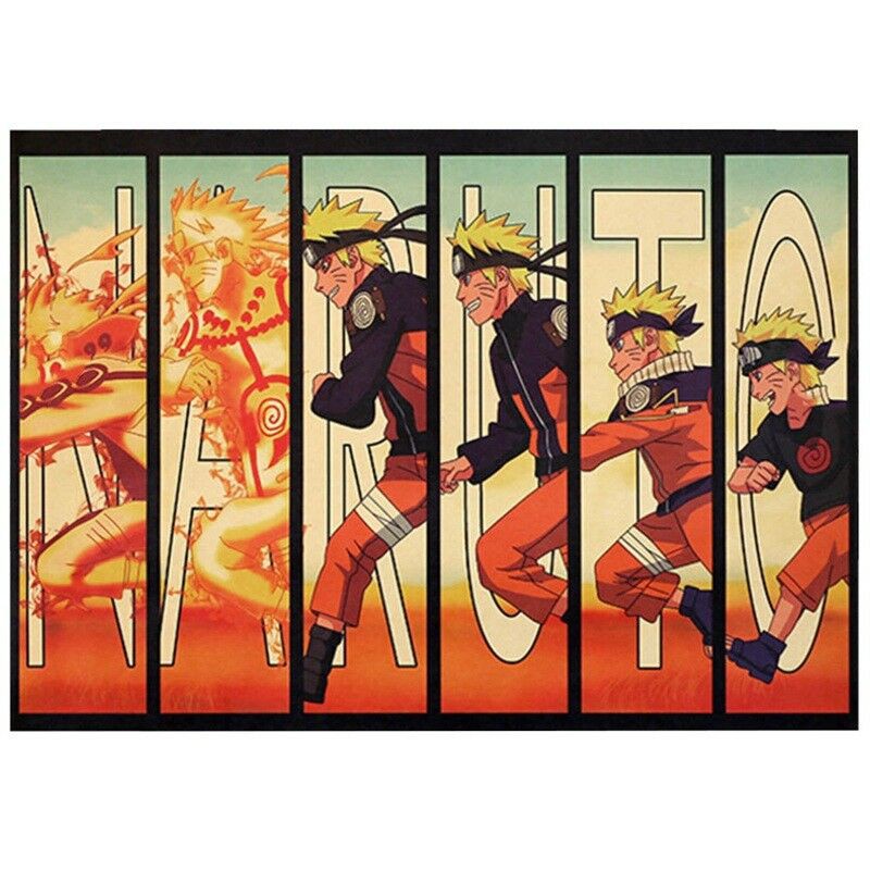 Anime Naruto Uzumaki Naruto Poster Vintage Kraft Paper Poster - 50.5*35 ...