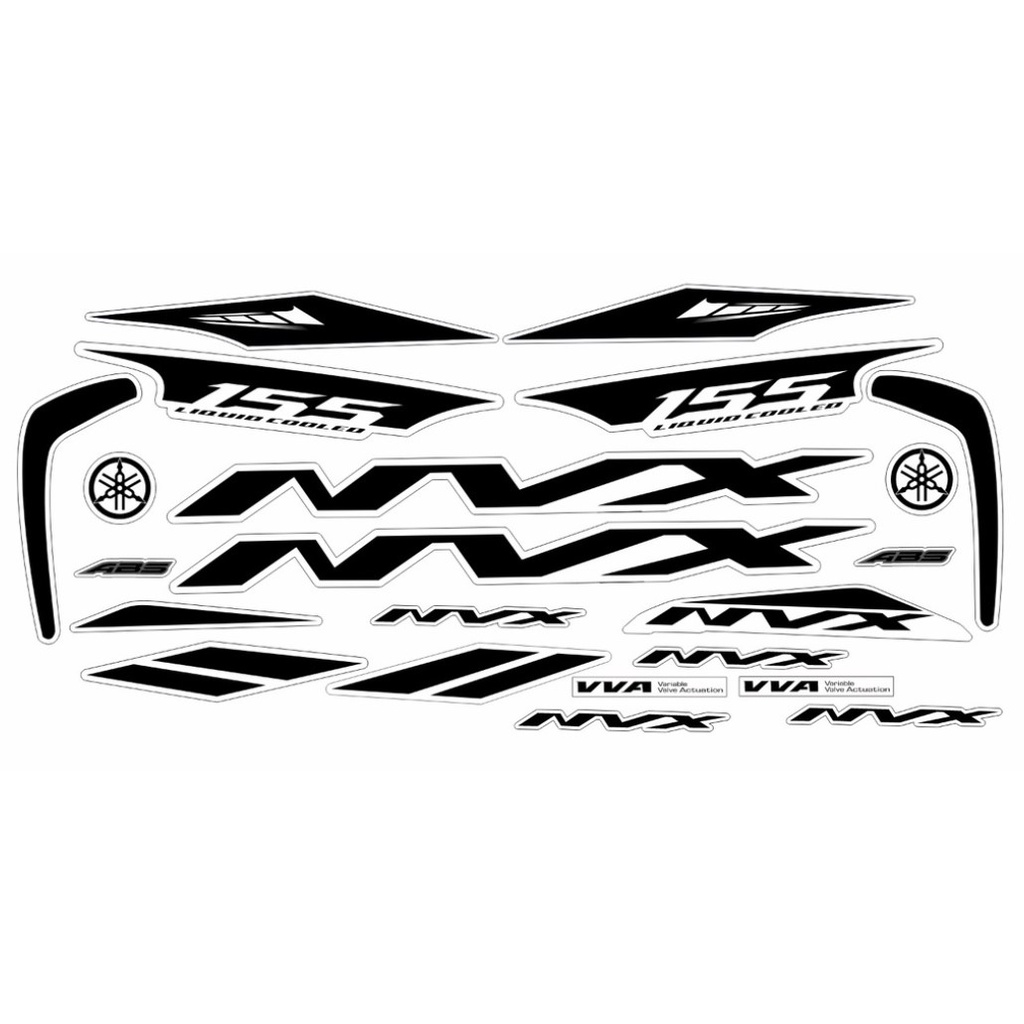 Transparent STRIPING NVX NEW 155 AEROX 155 NEW ALL NEW CONNECTED BLACK ...