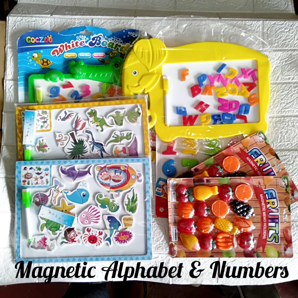 Alphabet Letters Number Animals Double Sided Magnetic Board Learning ...
