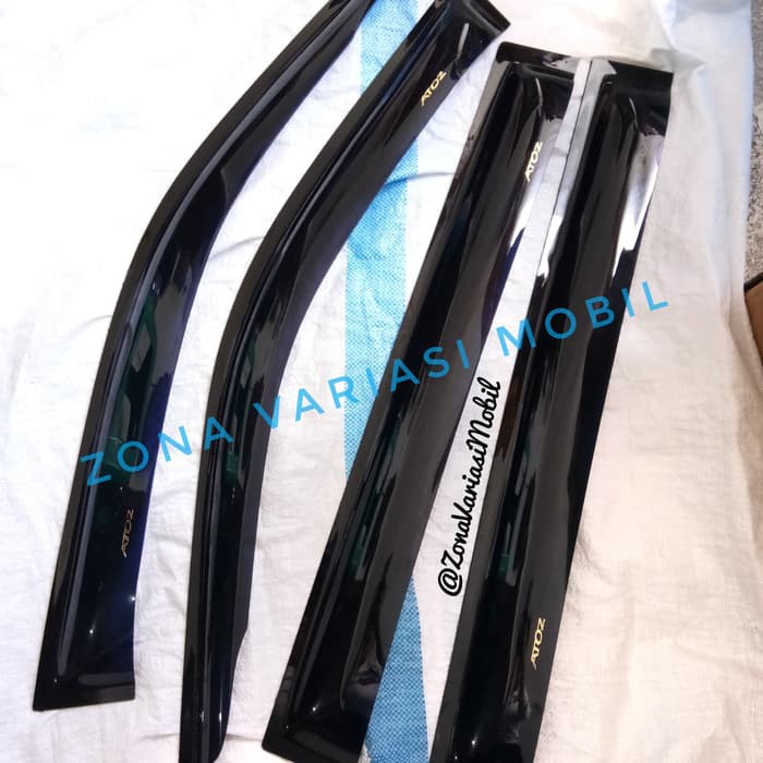 HITAM Hyundai Atoz Car Water Gutters / Black Atos Side Visor Door Rain ...