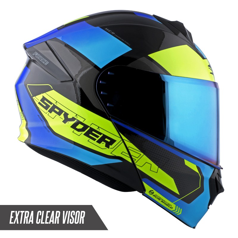 Spyder Force GD S1 - Modular Dual Visor Helmet (Free Clear Visor ...