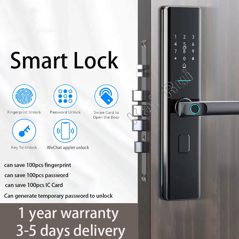 Smart Lock Fingerprint/IC card/Passcode Electronic Biometric Code ...