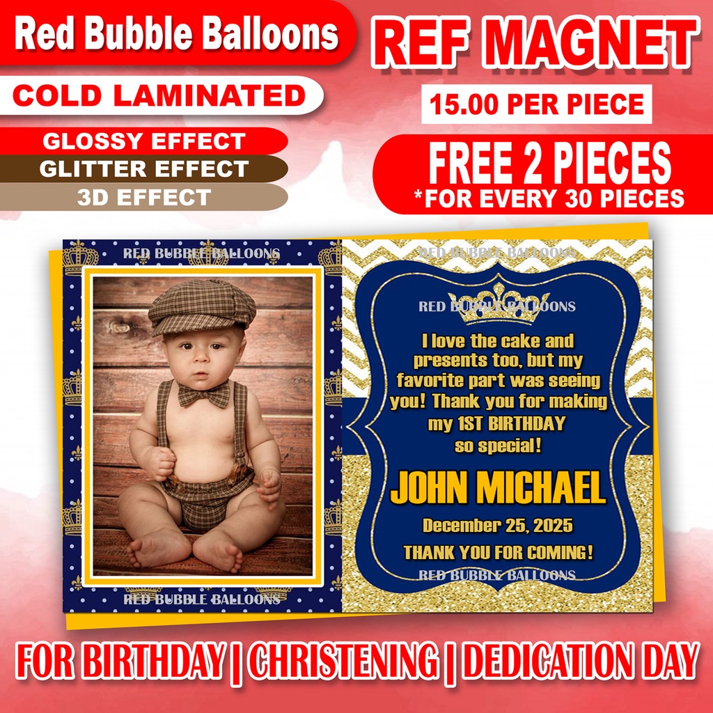 Royal Little Prince Birthday Christening Dedication Customized ...