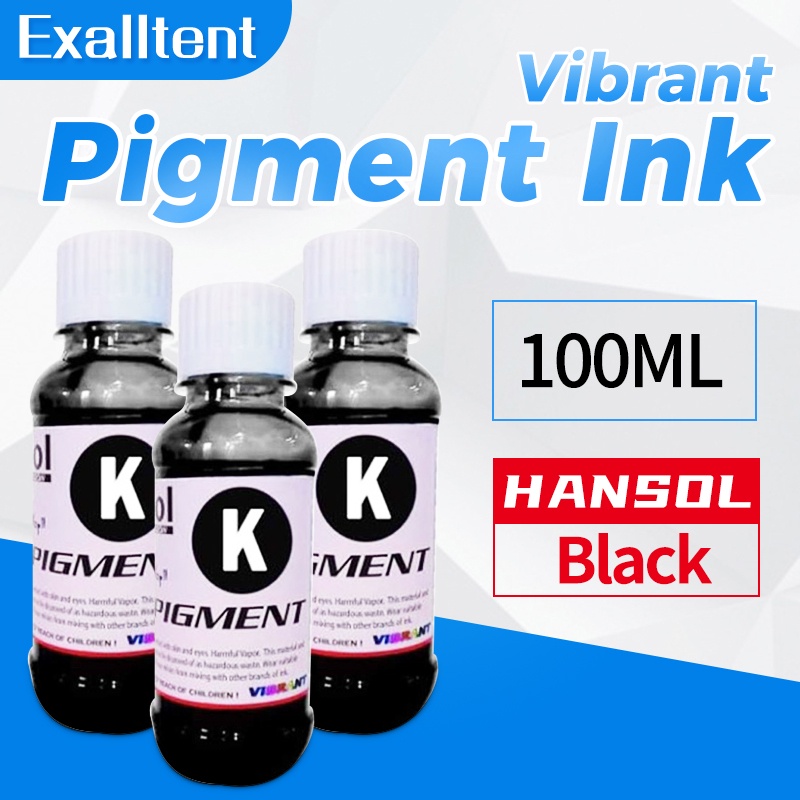 Cuyi Hansol Pigment ink Vibrant Waterproof Ink100ml ( Black / Yellow ...