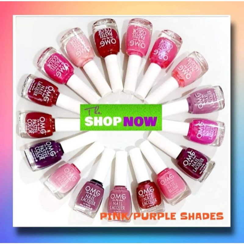 OMG Nail Polish PINK&PURPLE Shades 10ml | Shopee Philippines