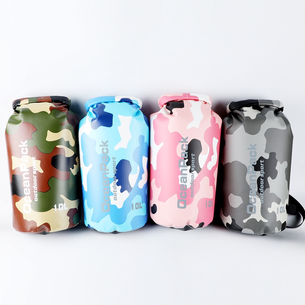 Army Ocean pack Camouflage Dry Bag Waterproof bucket bag Sling Shoulder ...