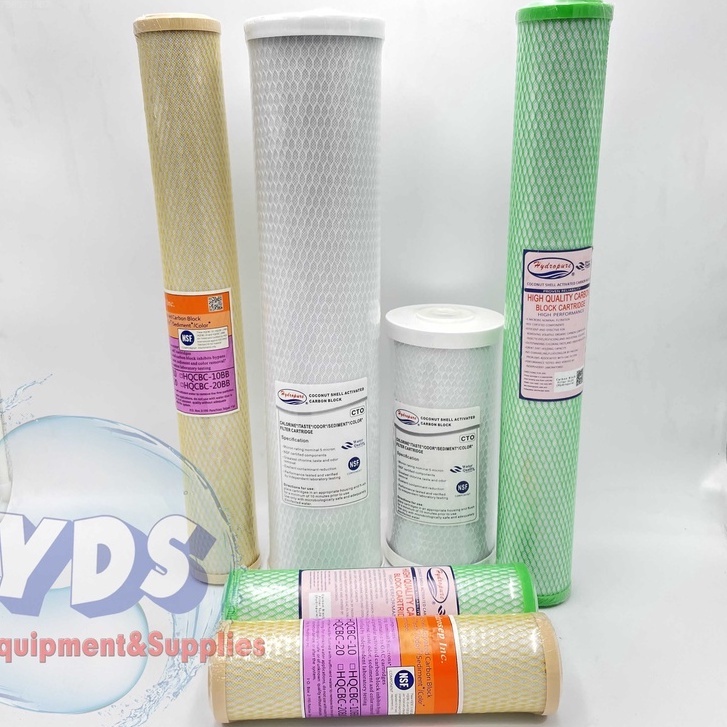 Hydrosep/ Hydropure Carbon Block Filter CTO 10SL/20SL Green Yellow ...
