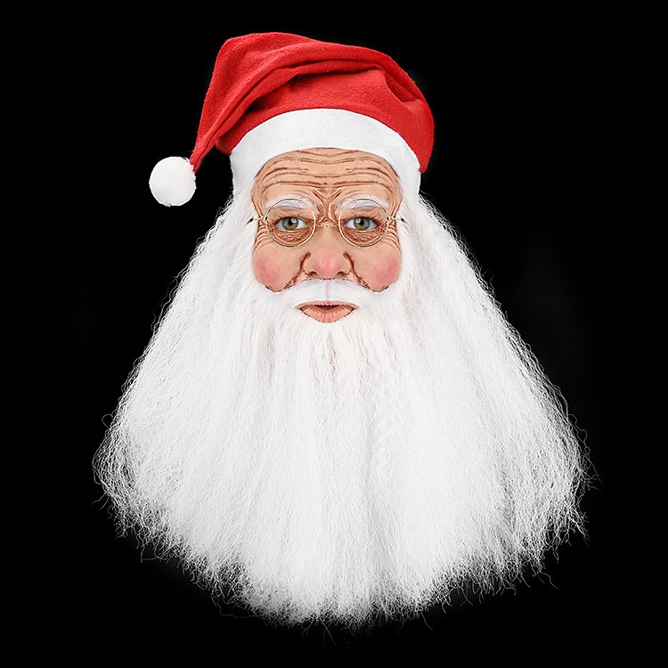 Merry Christmas Party Santa Claus Latex Mask Outdoor Ornamen Cute ...