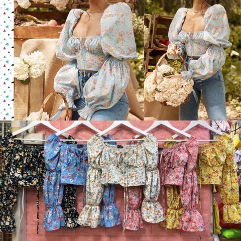 Authentic Bangkok Bustier Long sleeve Tie Tops Dee Brand #70 Made in ...