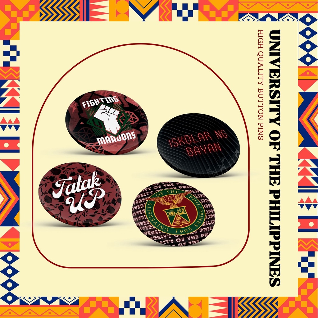 UP (University of the Philippines) HIGH QUALITY BUTTON PINS | Shopee ...