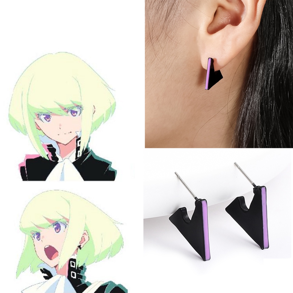 Anime Promare Lio Fotia Triangle Ear Stud Cosplay Prop Earrings For ...