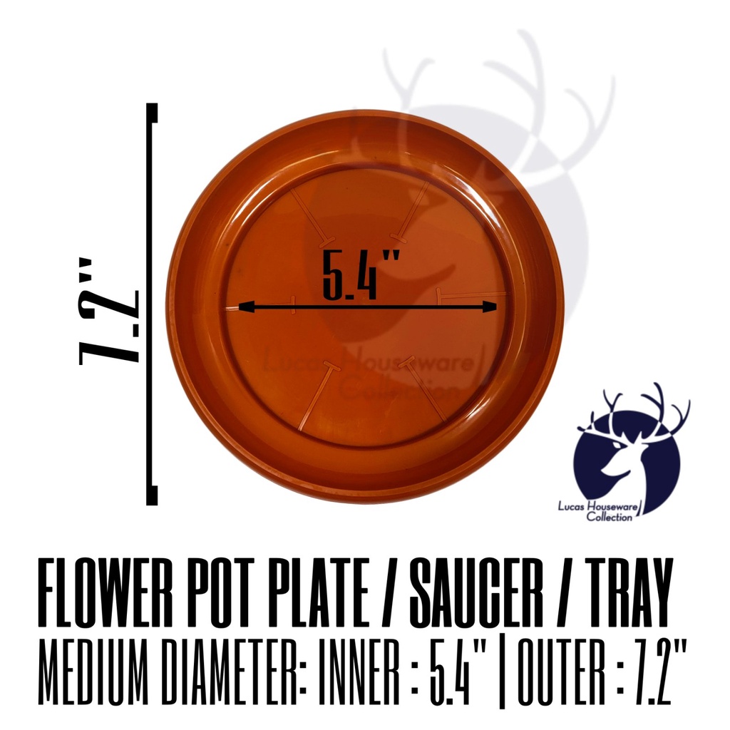 3-IN-1 PLANT POT CATCH PLATES / FLOWER POT PLATES /PASO PLATO TRAY ...