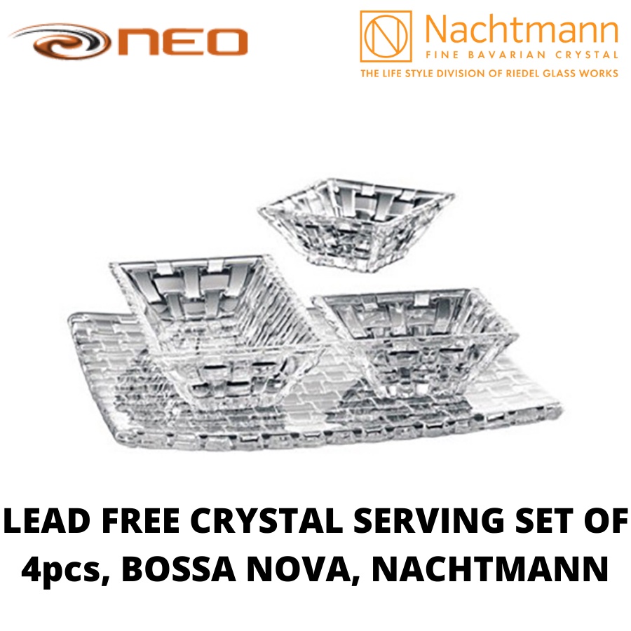 Nachtmann Bossa Nova Set of 4pieces Crystal Serving Set | Shopee ...