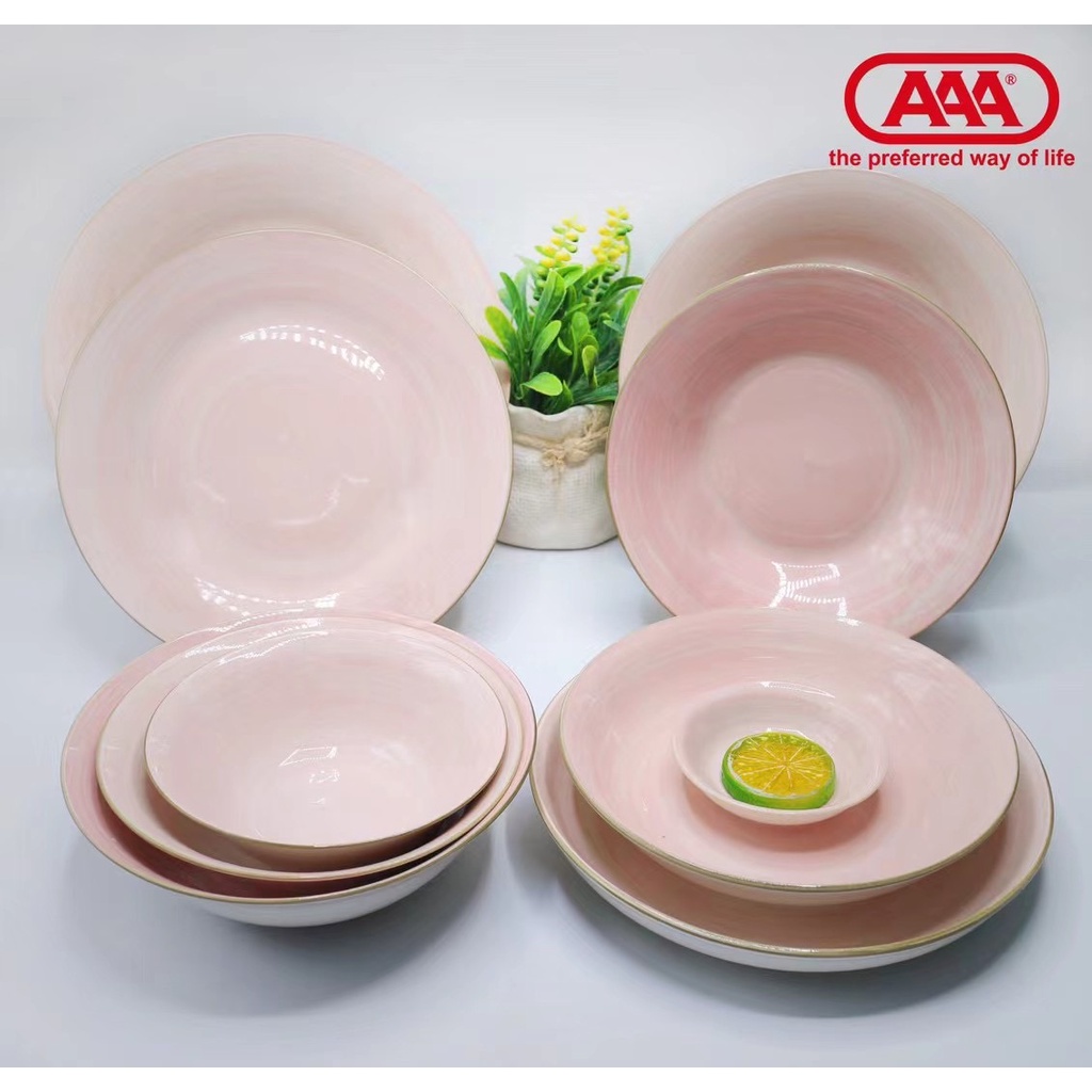 Elegant Porcelain plate with Pusha pink color High Quality | Shopee ...