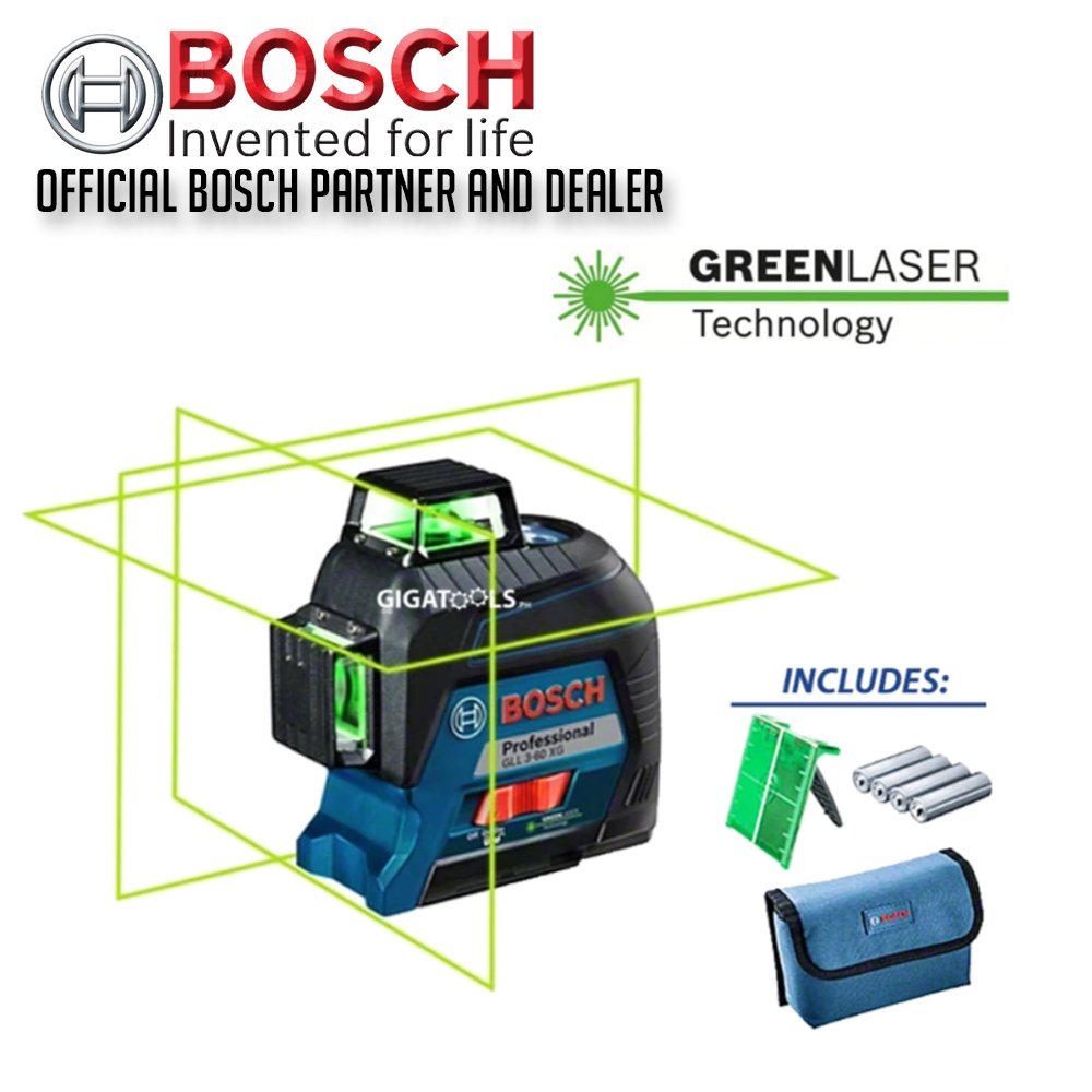 Bosch GLL 3-60 XG Professional Green Line Laser ( All-round levelling ...
