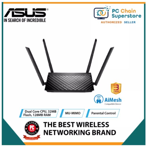 ASUS RT-AC59U V2 AC1500 Dual Band WiFi Router with MU-MIMO and Parental ...