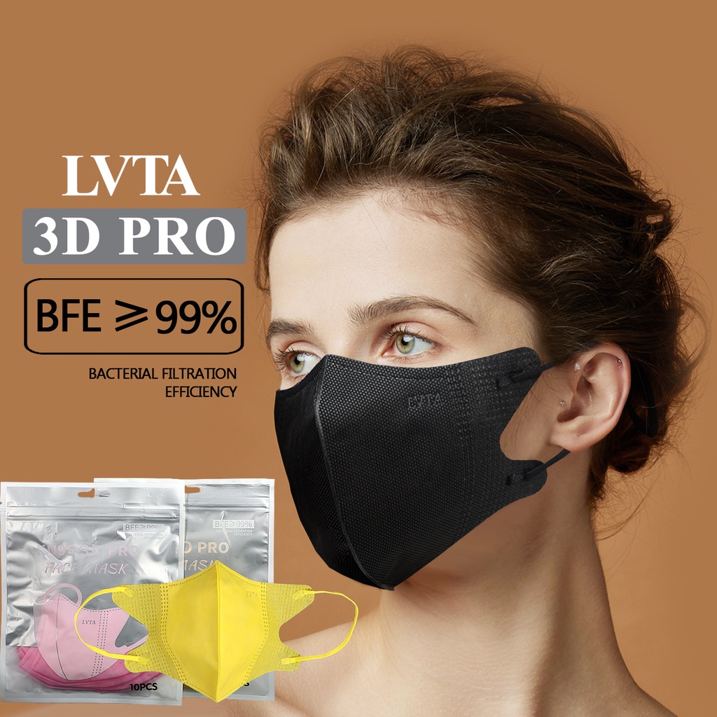 KN95 3D PRO LVTA face mask new 3D pro non-woven adult face mask | Shopee Philippines