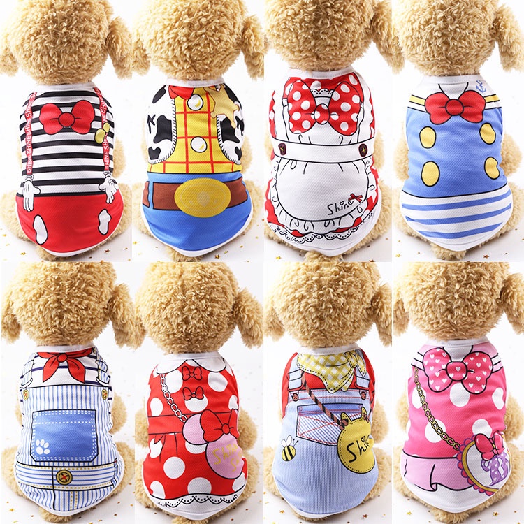 New Cute Pet Clothes Dog Clothes Puppy clothes Cotton Breathable Dog ...
