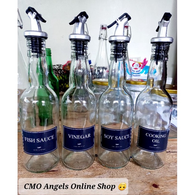 4pcs/ set Condiments Bottle with leak-proof nozzle 375ml (with B&W ...