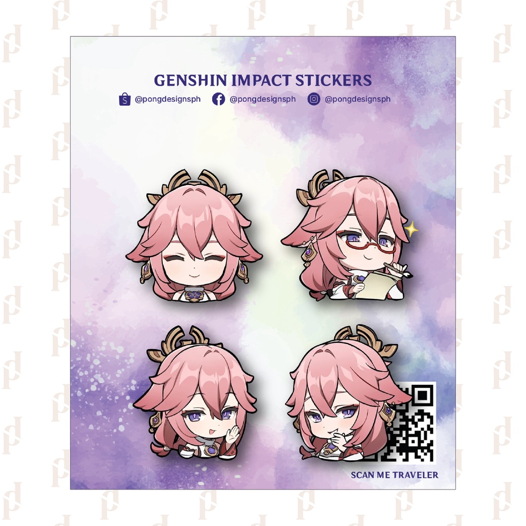 Genshin Impact Sticker - Inazuma Character Edition - Broken Glass ...