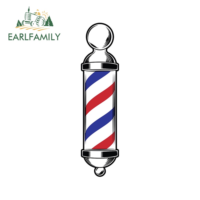 EARLFAMILY 13cm x 3.3cm for Barber Shop Car Stickers Vinyl Car Wrap ...