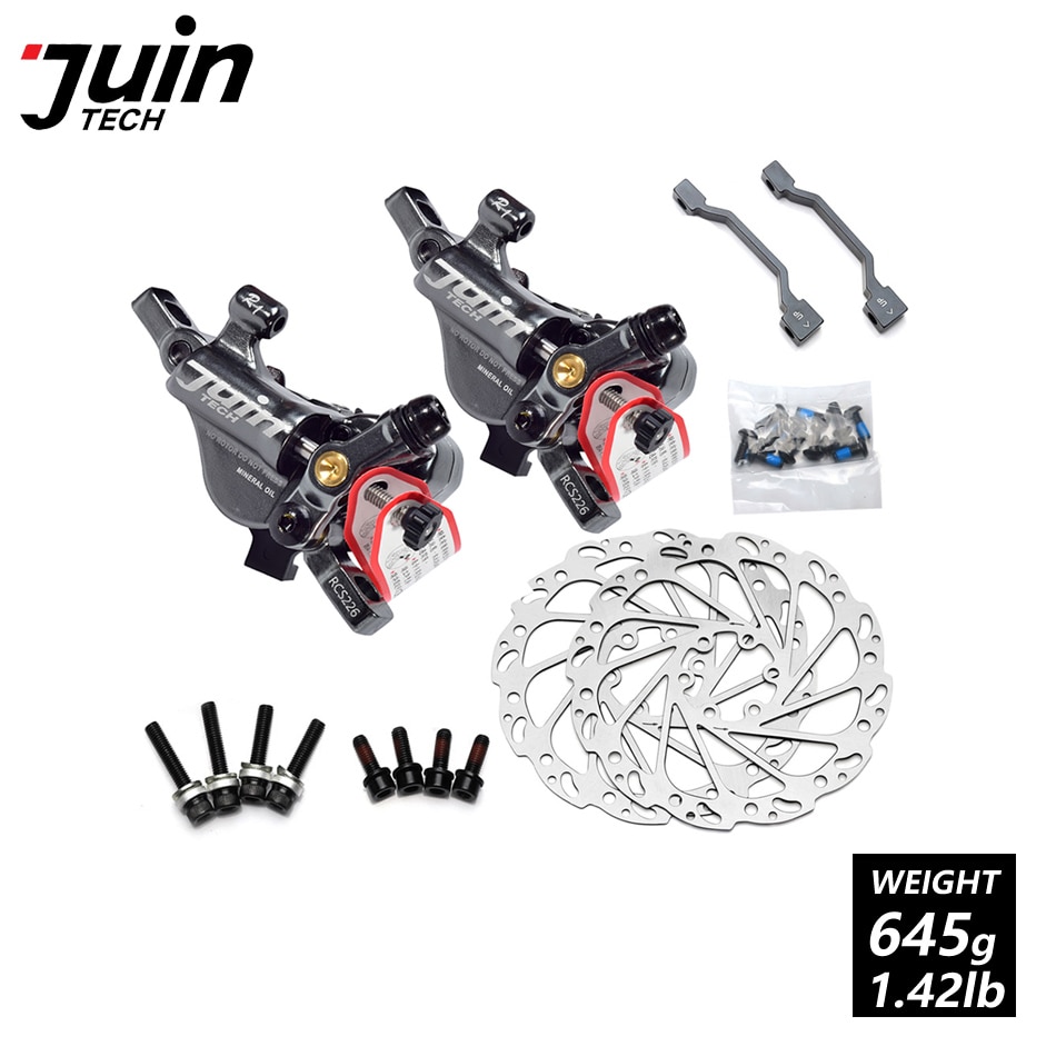 Juin Tech R1 bicycle disc brake MTB line pull hydraulic brake Dual Side ...