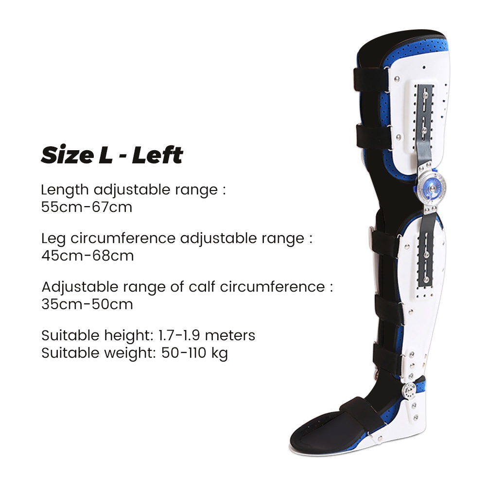 Salorie Adjustable Knee Ankle Foot Fixed Brace Exoskeleton Orthosis ...