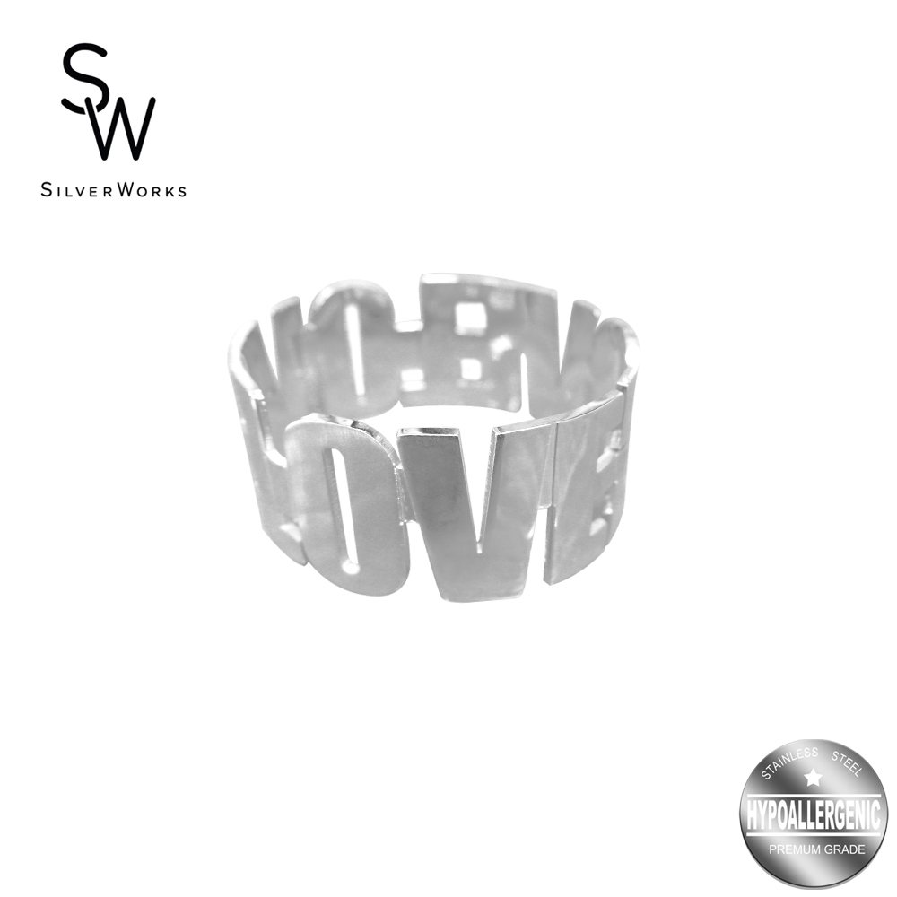 Mio Mio by Silverworks Bangle with LOVE Design - Fashion Accessory for ...