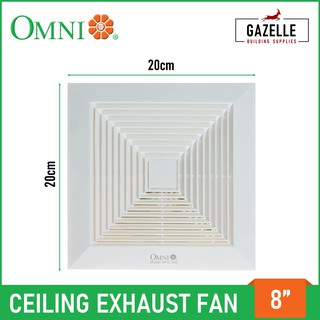 Omni Ceiling Mounted Duct Exhaust Fan 8" 10" 12" XFX-200 XFC-250 XFC ...