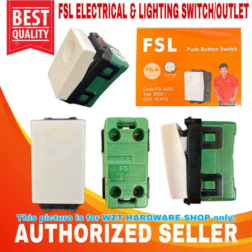 FSL UNIVERSAL 1 GANG / 2 GANG / 3 GANG PLATE SWITCH AND OUTLET | Shopee ...