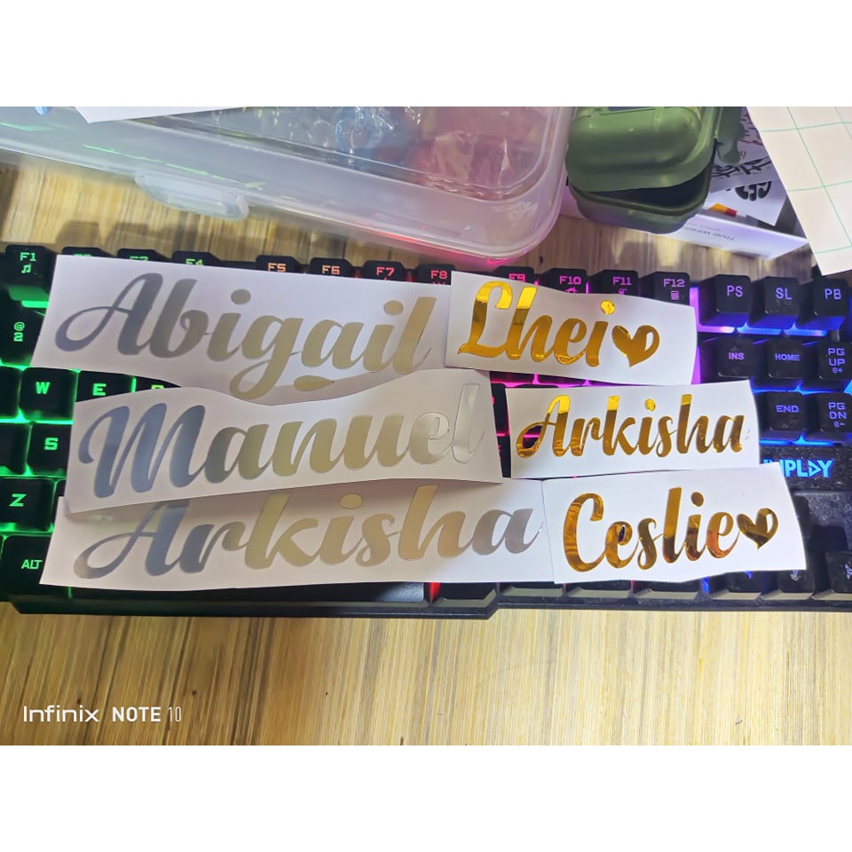 Customized/Personalized Vinyl Decal Names and Labeling Sticker ...