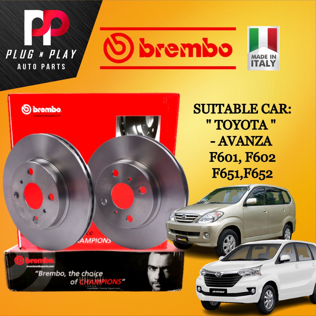 BREMBO TOYOTA AVANZA F601, F602, F651, F652 FRONT (FW) (DEPAN)100% ...