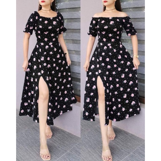 Sophia 2 way to wear Maxi slit dress (Small to semi large size ...