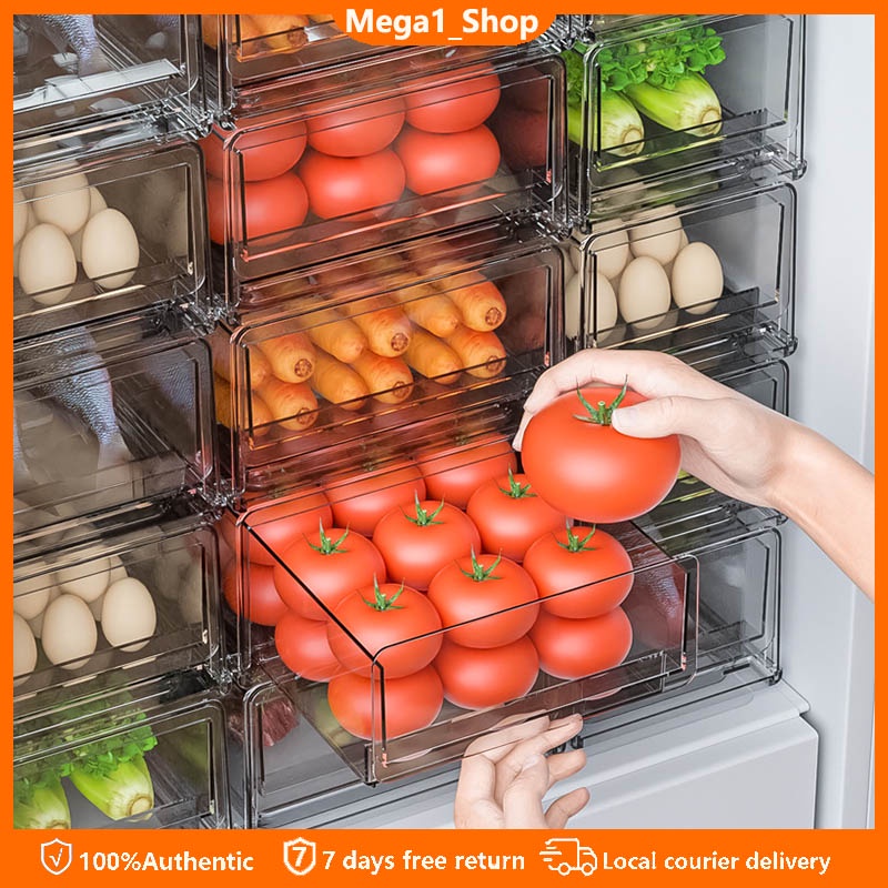 Refrigerator Food Storage Drawer Type Fresh Box Transparent Fridge ...