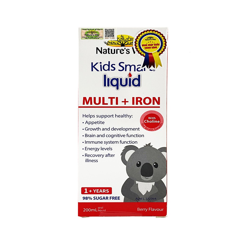 Kids Smart Liquid Multi + Iron - Siro for Children with anorexia, Lack ...