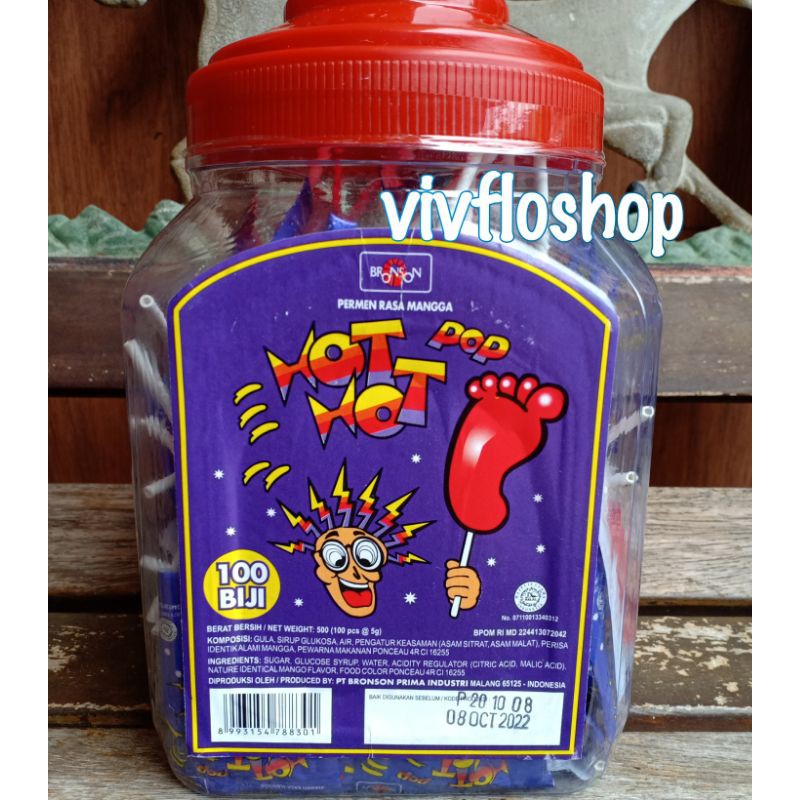 Hot Hot Pop Candy / Foot Candy in Jars (Contains 100) | Shopee Philippines
