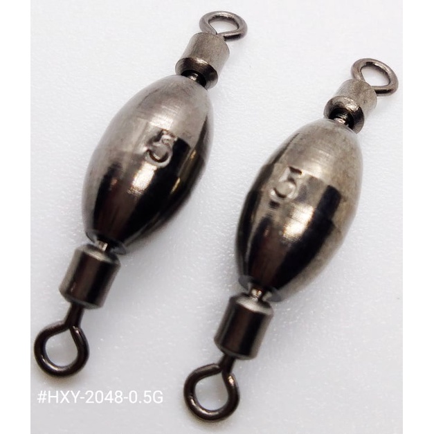 Fishing line Swivel sinker rolling barrel brass weight stainless ...