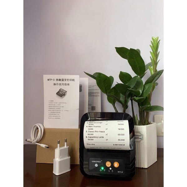 80mm thermal printer (MP80) with Bluetooth connection, Print invoices ...