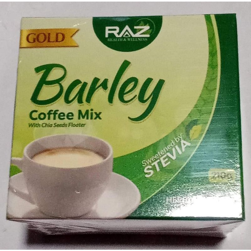 Barley Coffee with chia seeds sweetened by Stevia 210 g ( RAZ GOLD)10 ...