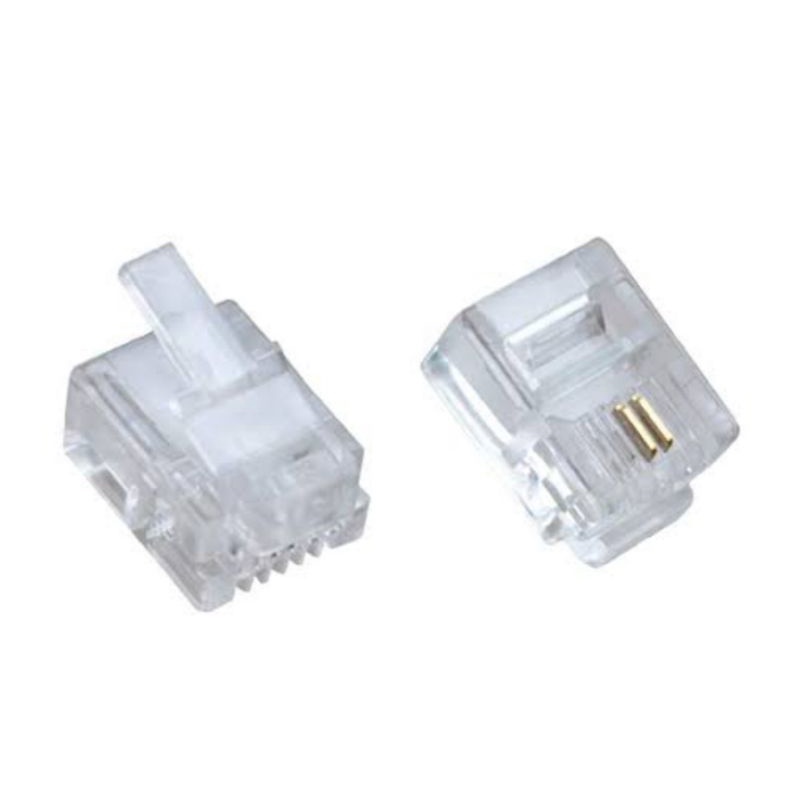 RJ11 Telephone Head Two-Core Pure Copper | Shopee Philippines