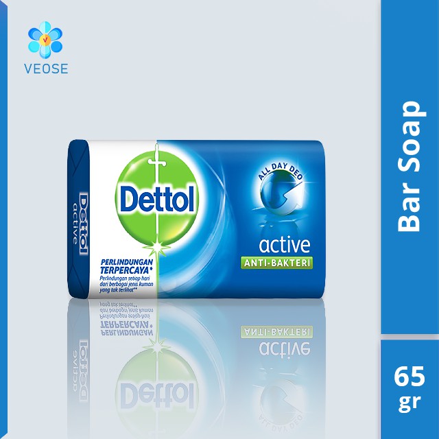 Dettol Active Antiseptic Bar Soap - 65 gr (Antibacterial Soap Dettol ...
