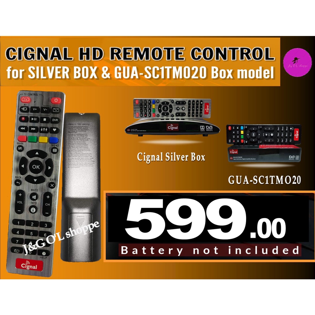 Cignal Remote Control (for SILVER box only) class A only | Shopee ...