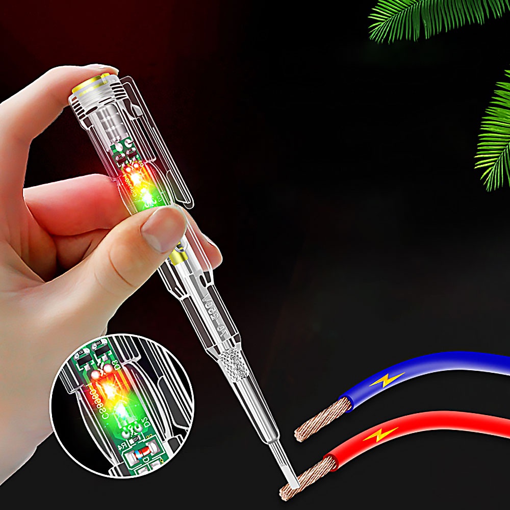 LED Circuit Tester Pen Screwdriver Voltage Detector Pen Electrical Test ...