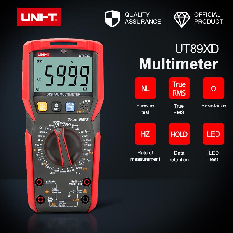 UNI-T UT89X/UT89XD Digital Multimeter True RMS tester AC DC voltmeter ...