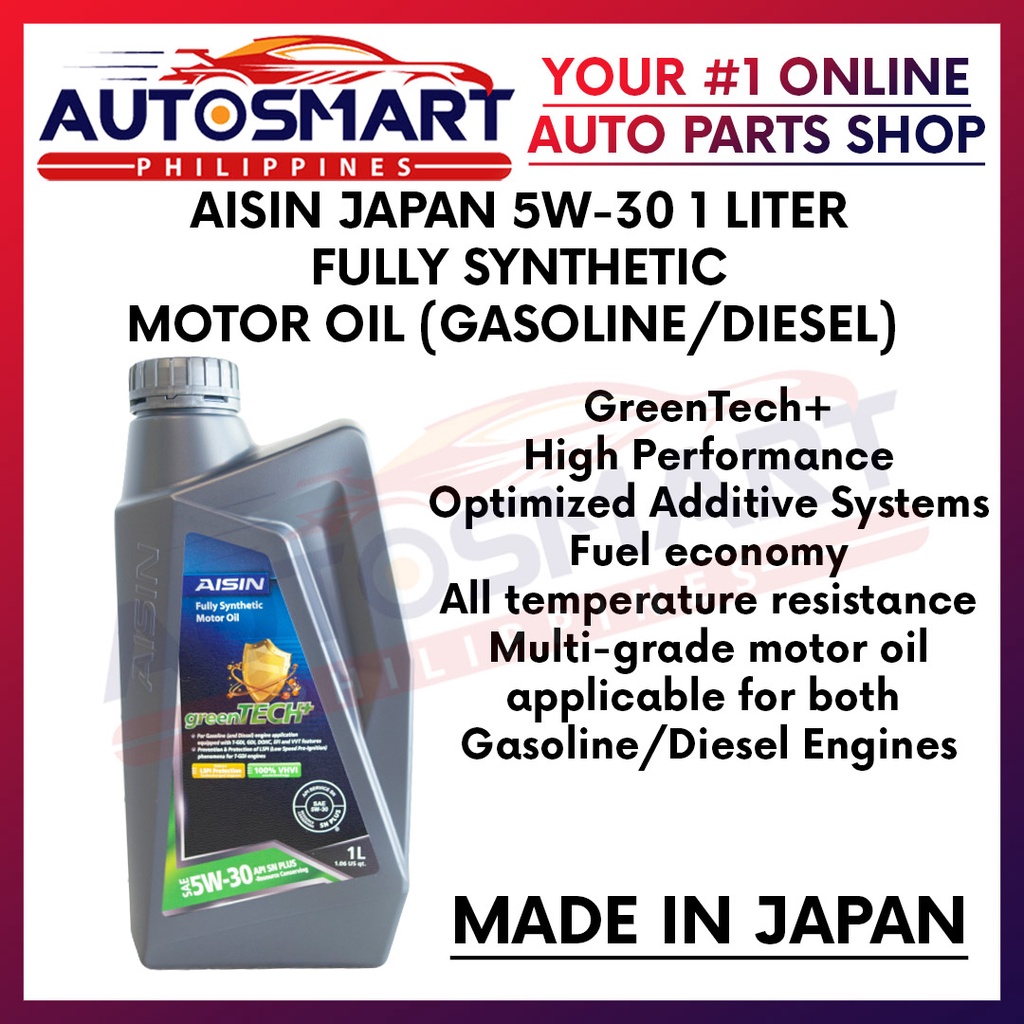 Aisin Japan 5W-30 Fully Synthetic Motor Oil 1 Liter | Shopee Philippines