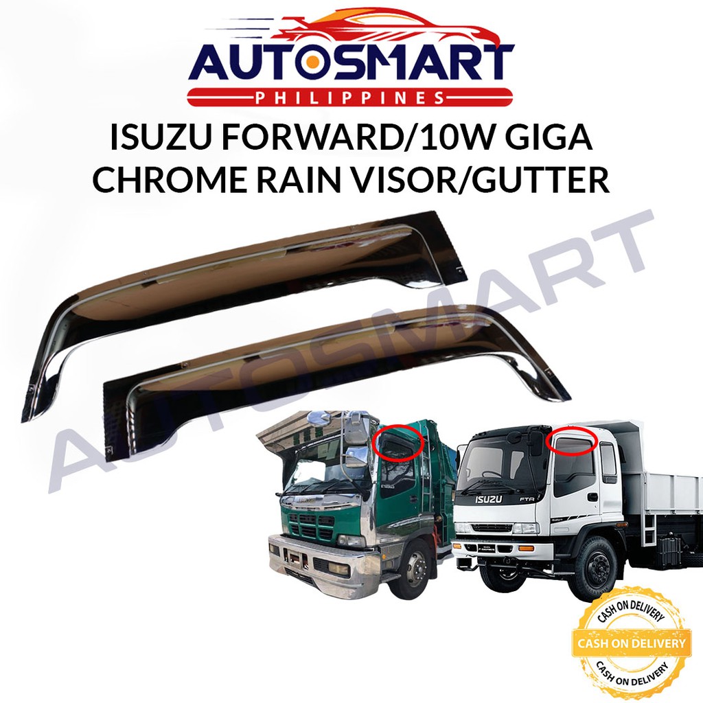 Isuzu Forward/10Wheeler Giga Chrome Rain Gutter/Visor | Shopee Philippines